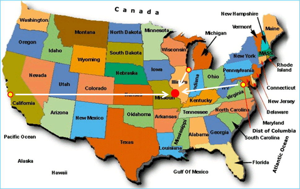 Saint Louis Missouri Us Map Paul Smith